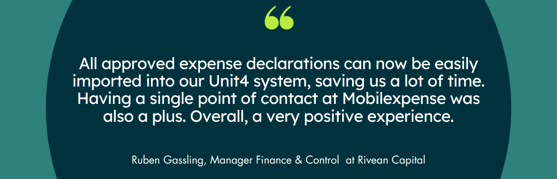 Rivean Capital and Mobilexpense |The Solution to Receipt Chaos